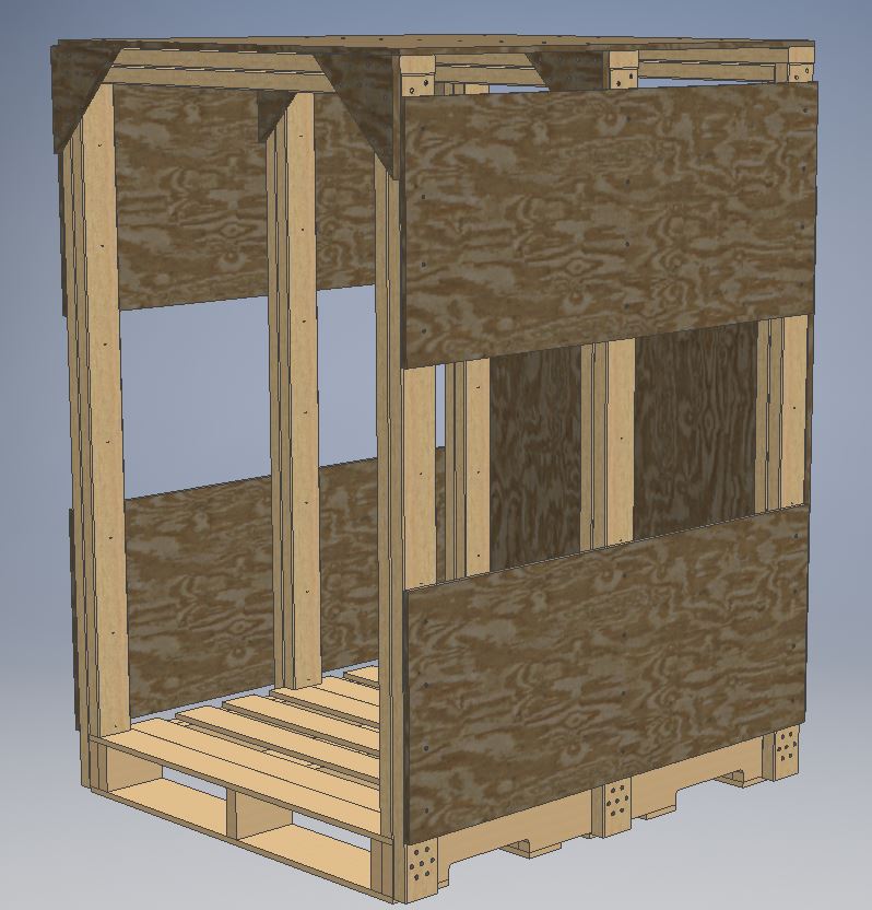 Wood crate/box - Freelance CAD Design - Cad Crowd
